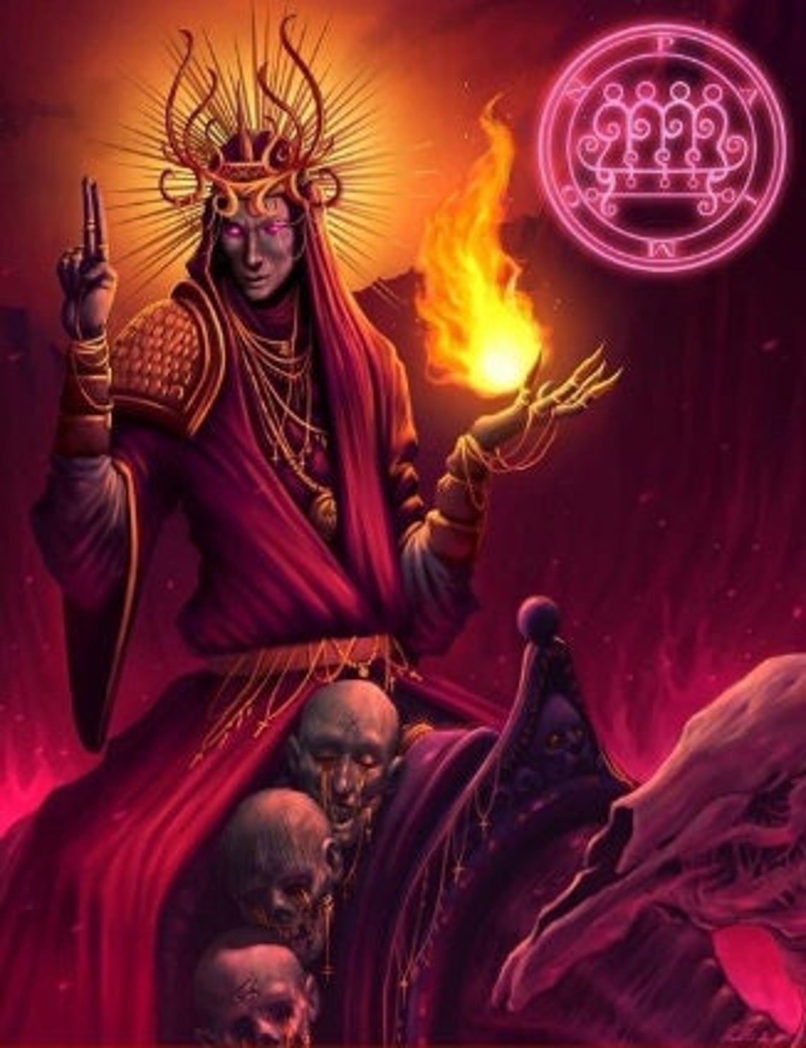 KING PAIMON Omnipotent Ceremonial Conjuration of King Paimon - Etsy