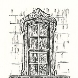 Gordon St. Window Line Drawing Art Print - Etsy