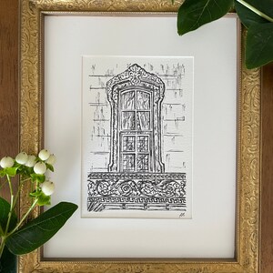 Gordon St. Window Line Drawing Art Print - Etsy