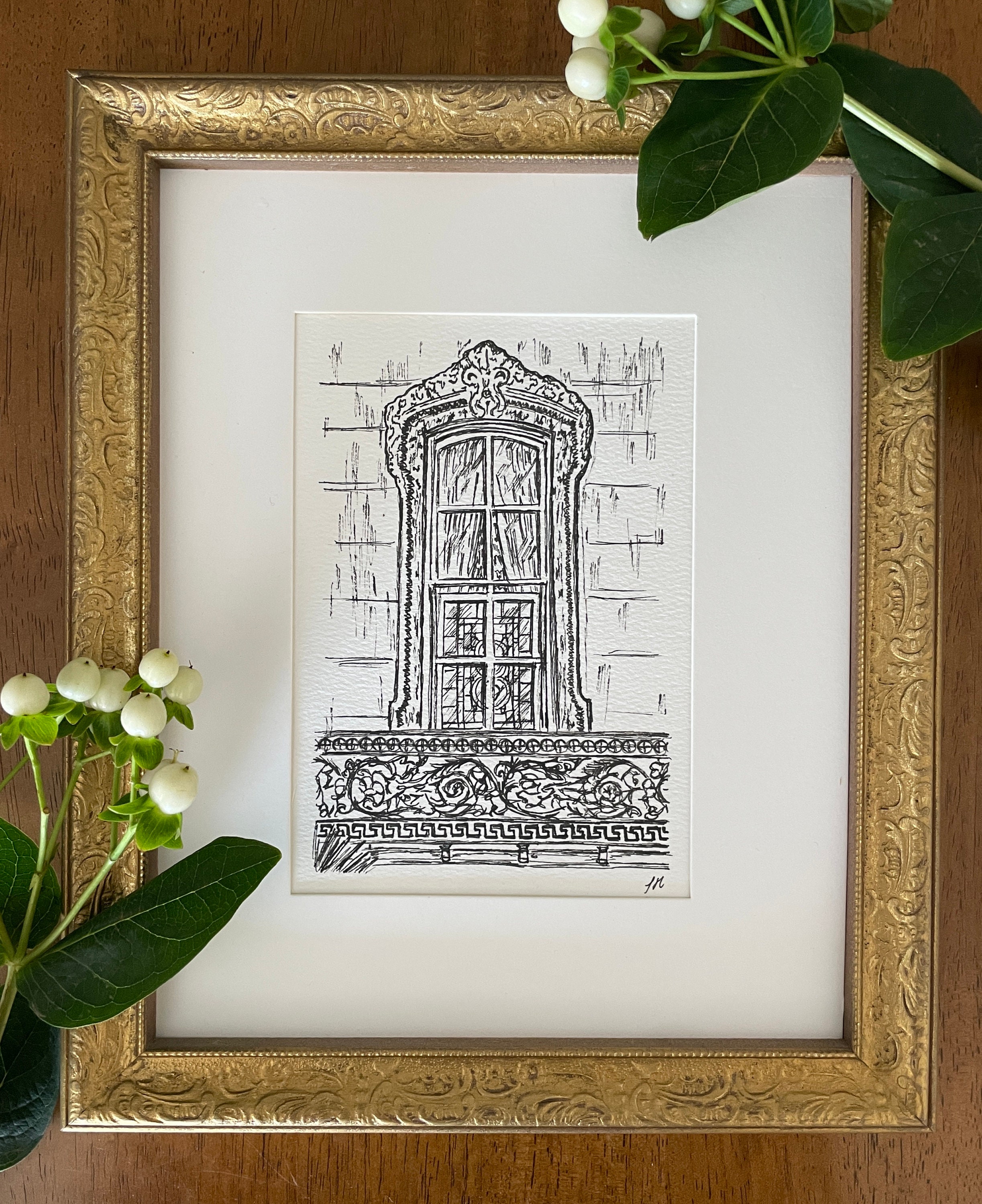 Gordon St. Window Line Drawing Art Print - Etsy