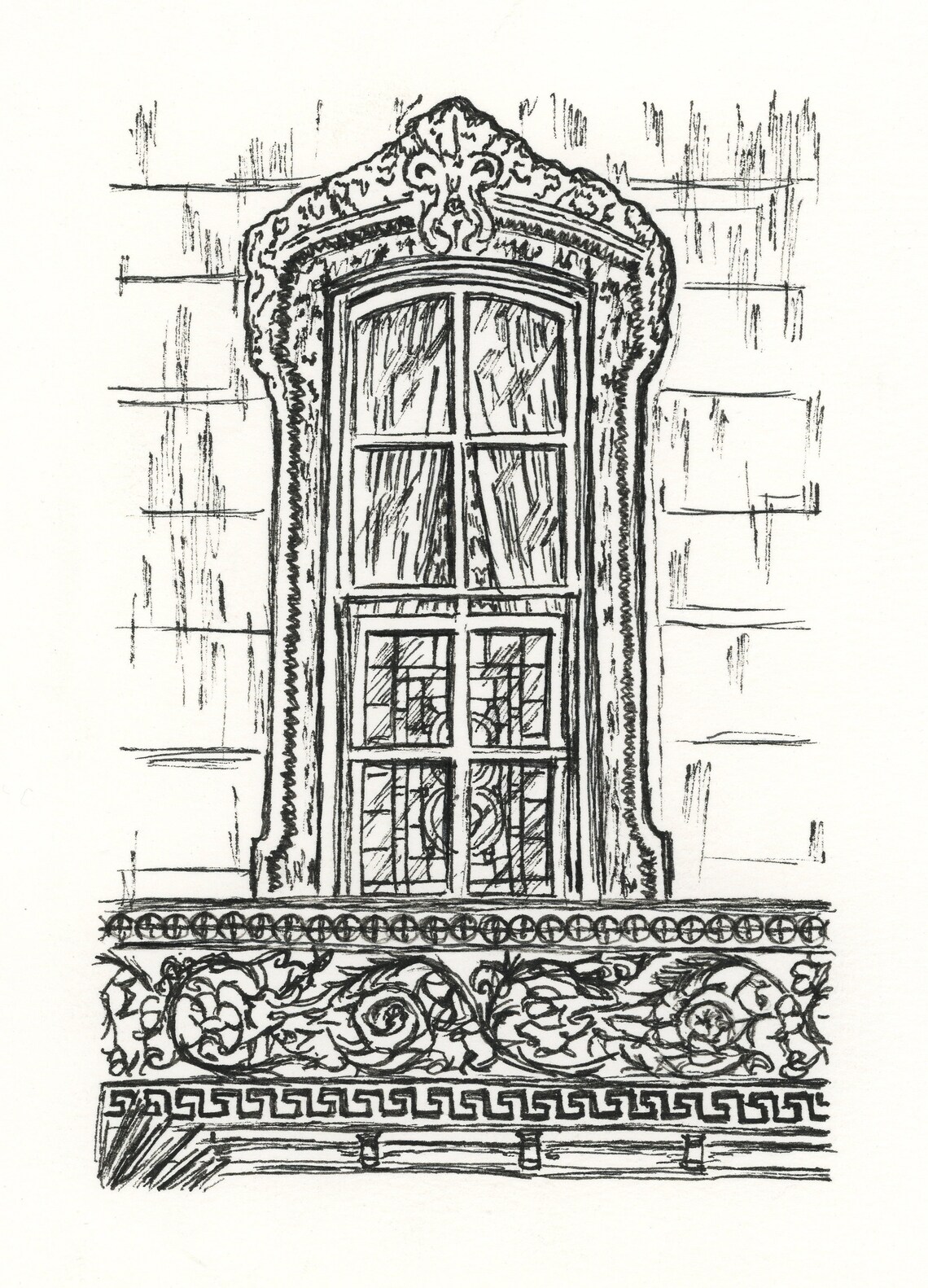 Gordon St. Window Line Drawing Art Print - Etsy