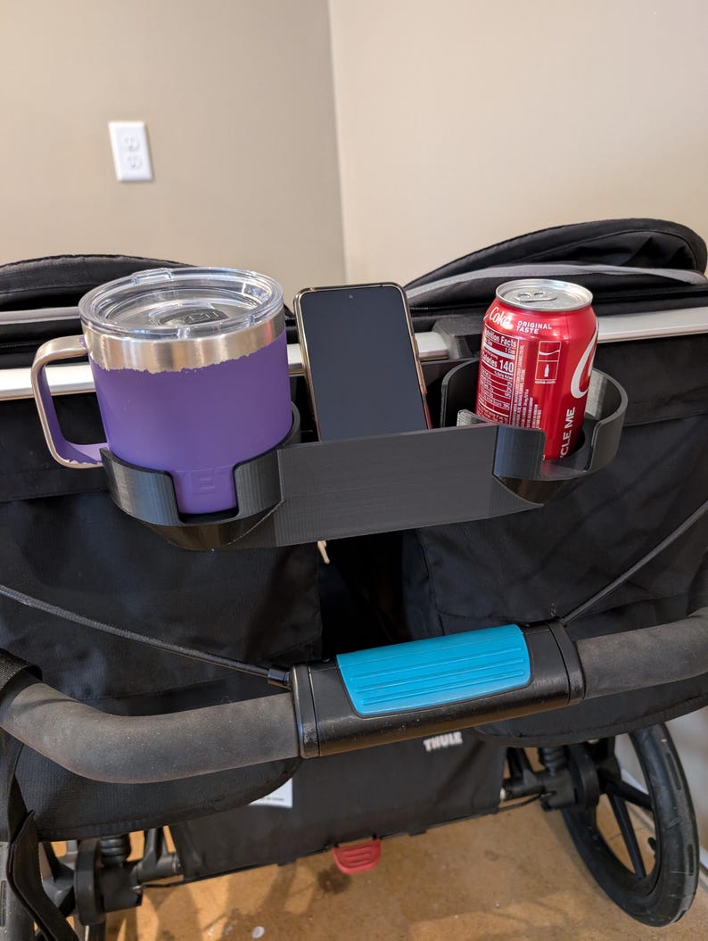 Cell Phone and Double Cup Holder for Thule Stroller - Etsy