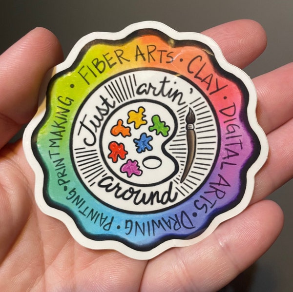 Art Sticker Pack Color Wheel Sticker Easel Sticker Heart of Art ...