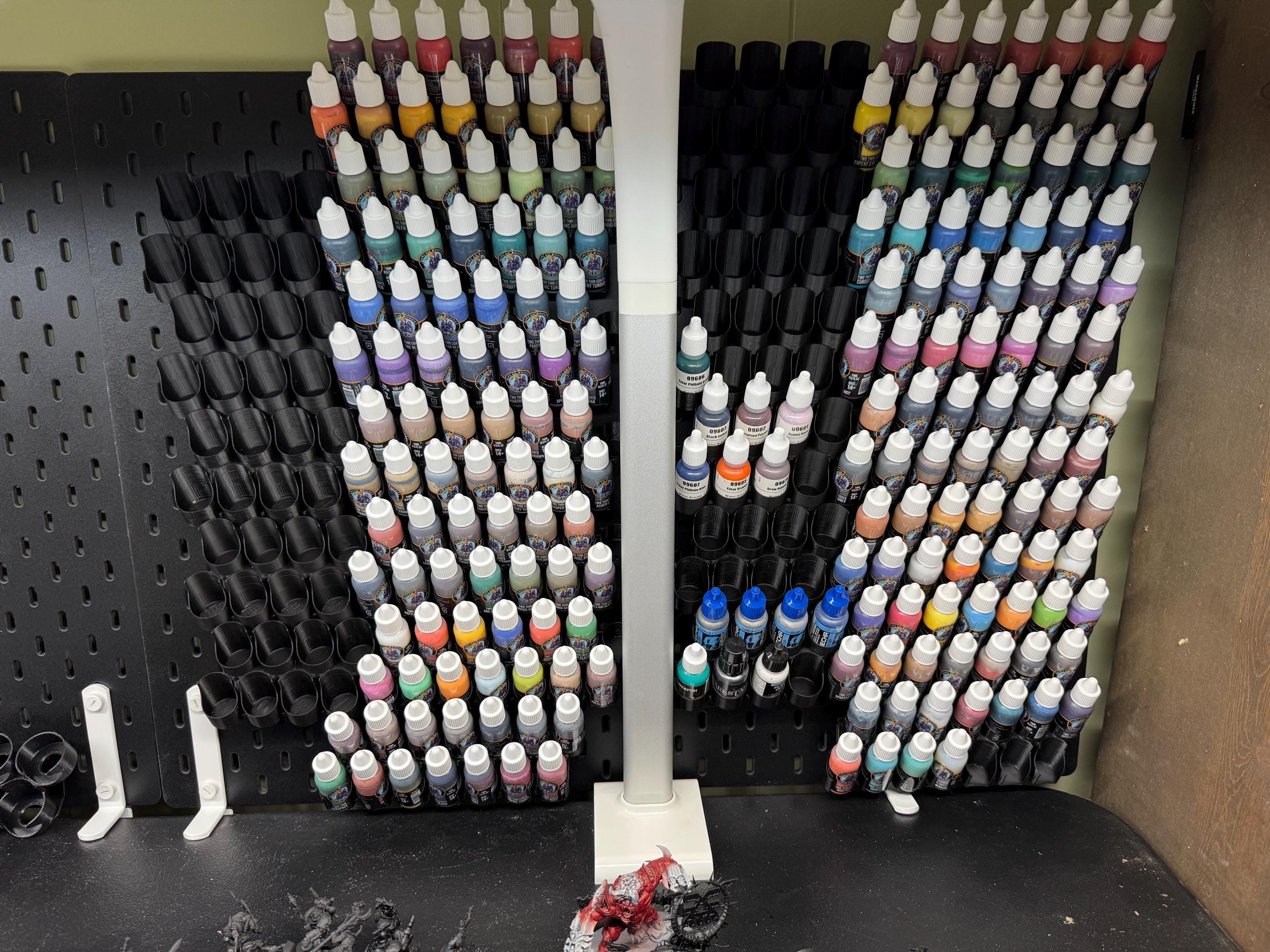 Two Thin Coats Paint Racks - Holds 14 Paints Each- for IKEA Skadi Board ...