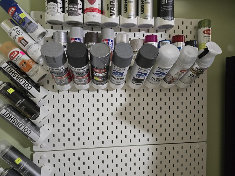 IKEA Skadis Spray Paint Holder – Tilted – 66mm – Holds 4 Spray Cans ...