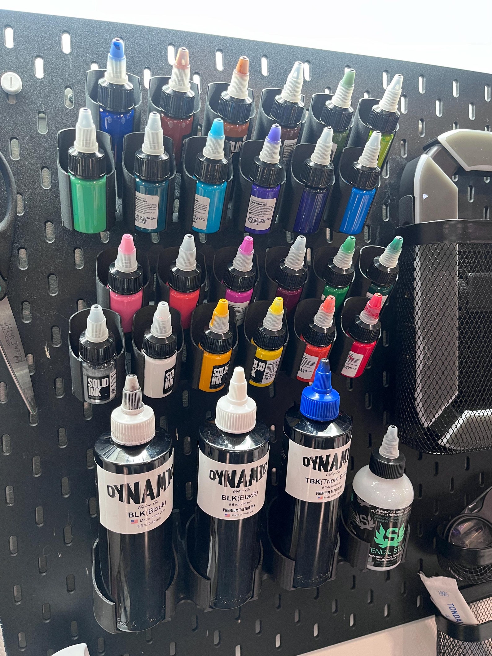 Tattoo Ink Holders for Standard Pegboard (1" Holes) , Multiple Sizes ...
