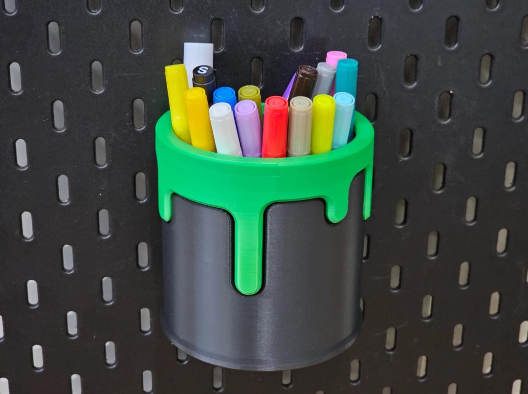 Drippy Bucket Pencil Holder for IKEA Skadis - Paint Brush / Pencil ...