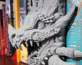 Dragon Book Nook, 3d Printed Fantasy Book Shelf Décor and Bookends - Etsy