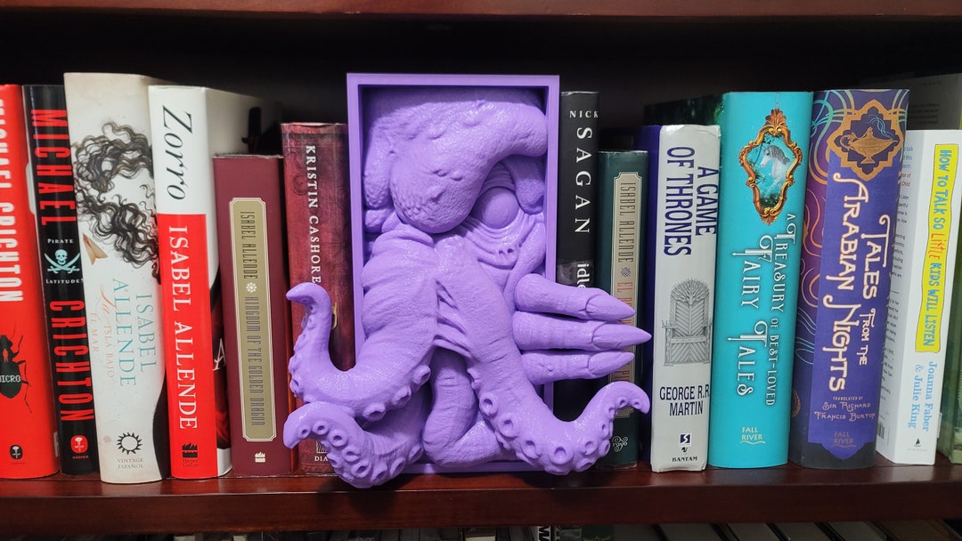 Large 10" Cthulhu / Illithid Lovecraft Book Nook, 3d Printed Fantasy ...