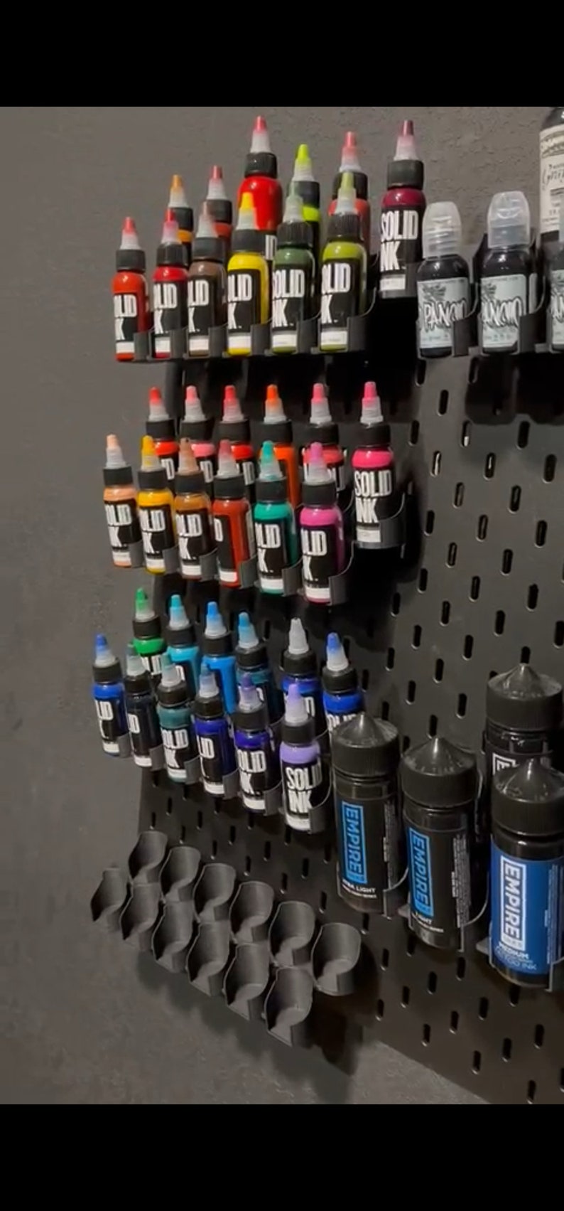 Tattoo Ink Holders for Standard Pegboard (1" Holes) , Multiple Sizes ...
