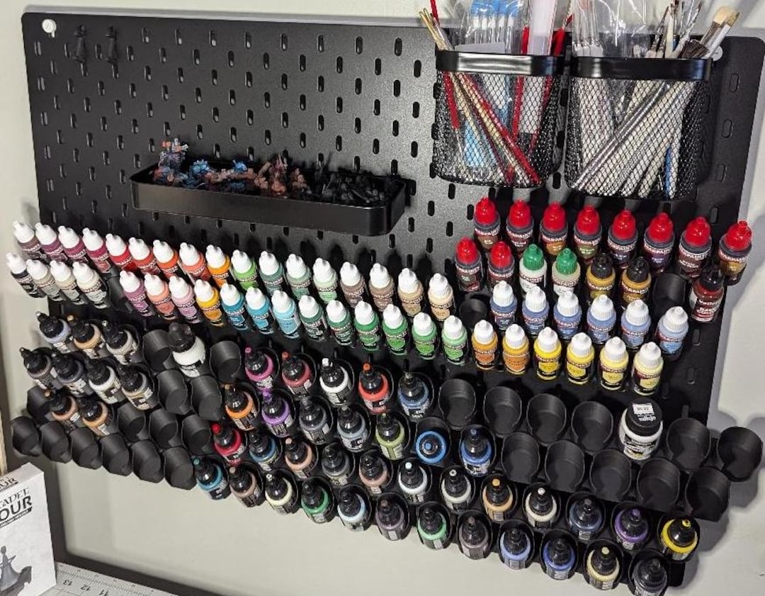 Createx Paint Holder for Ikea Skadis 12 Bottle OR 1" Pegboards - Tilted ...