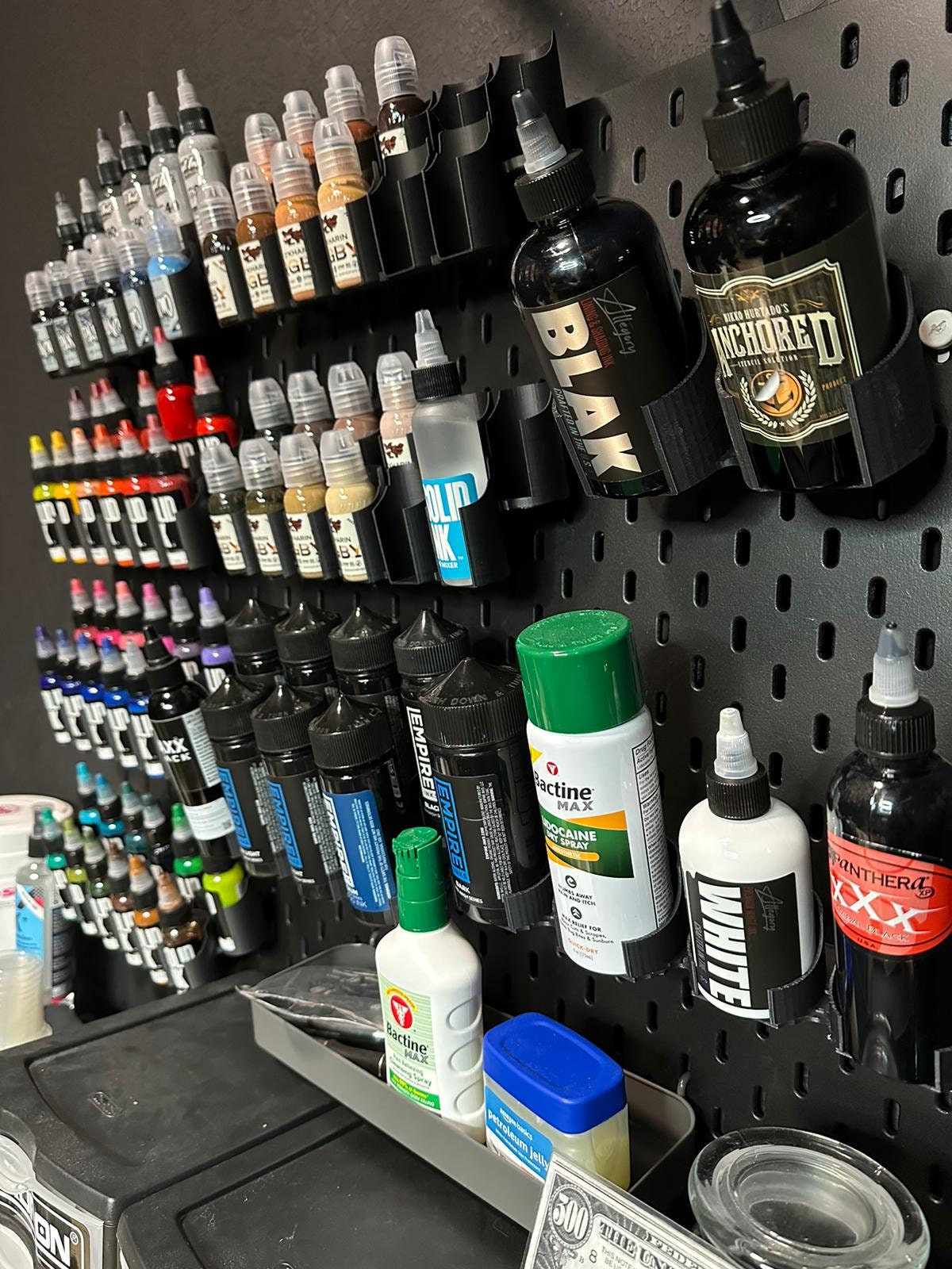 Tattoo Ink Holders for Standard Pegboard (1" Holes) , Multiple Sizes ...
