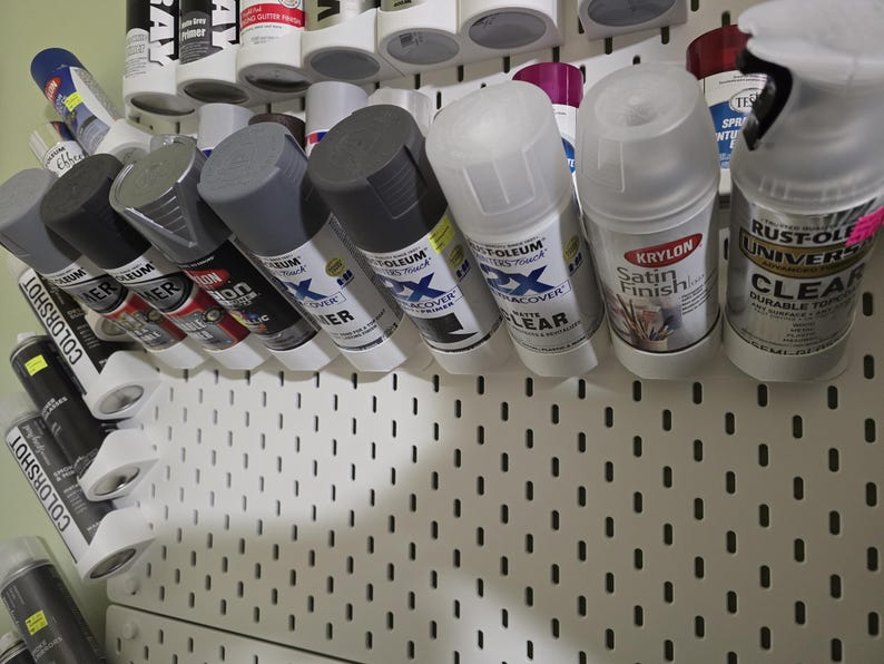 IKEA Skadis Spray Paint Holder – Tilted – 66mm – Holds 4 Spray Cans ...
