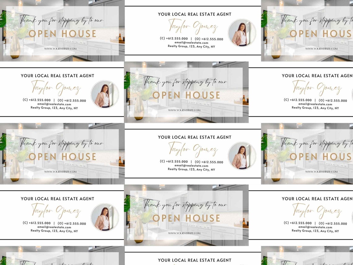 Open House Water Bottle Label, Open House Bottle Tag, Real Estate Water ...