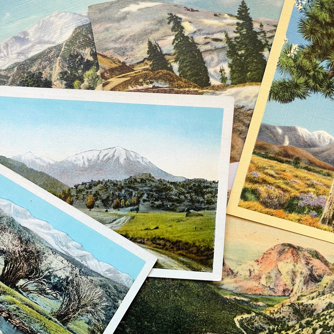 Vintage Mountain Postcard Set, Mountain Post Cards, Mountain Table ...