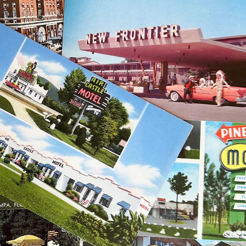Motel Postcards - Etsy