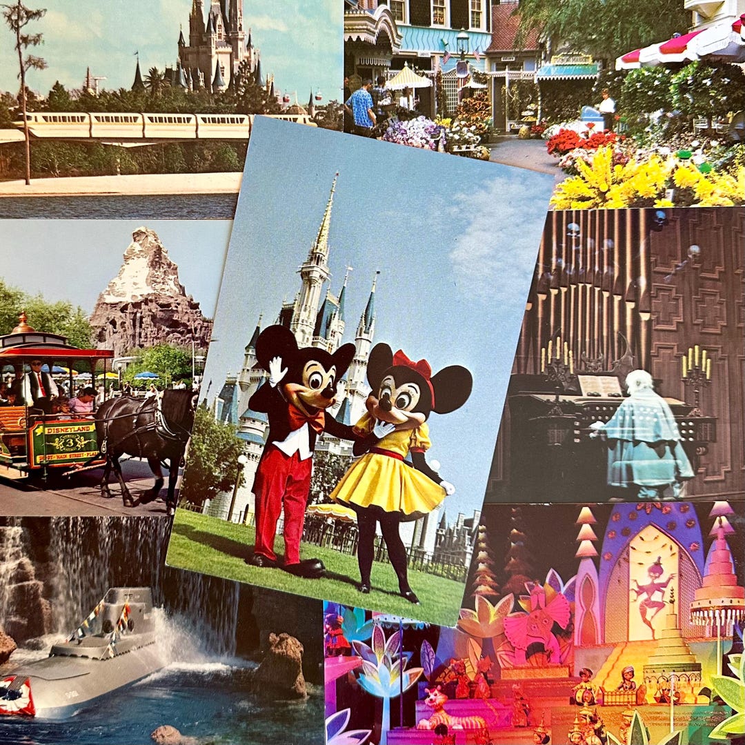Set of Vintage Disney Postcards, Vintage Disneyland Postcards, Vintage ...