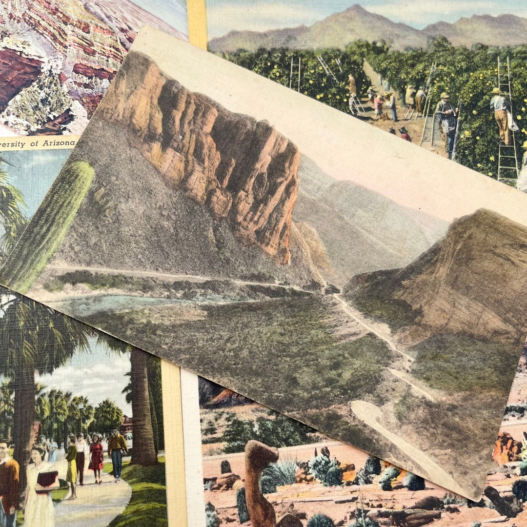 Set of Arizona Vintage Postcards, Arizona Postcard Lot, Arizona ...