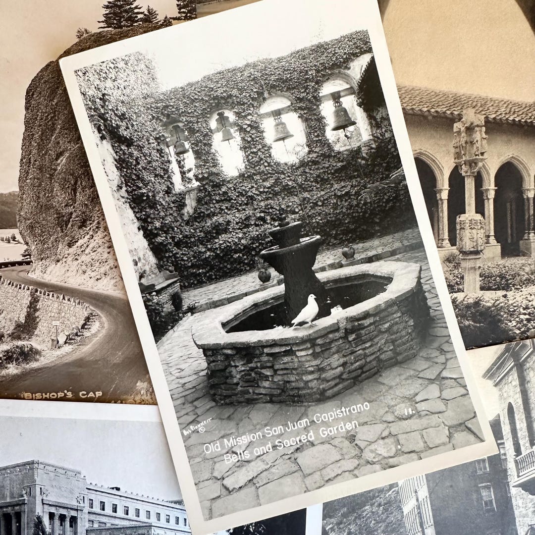 SET OF Vintage Black and White Postcards, Sepia Postcards, Real Photo ...