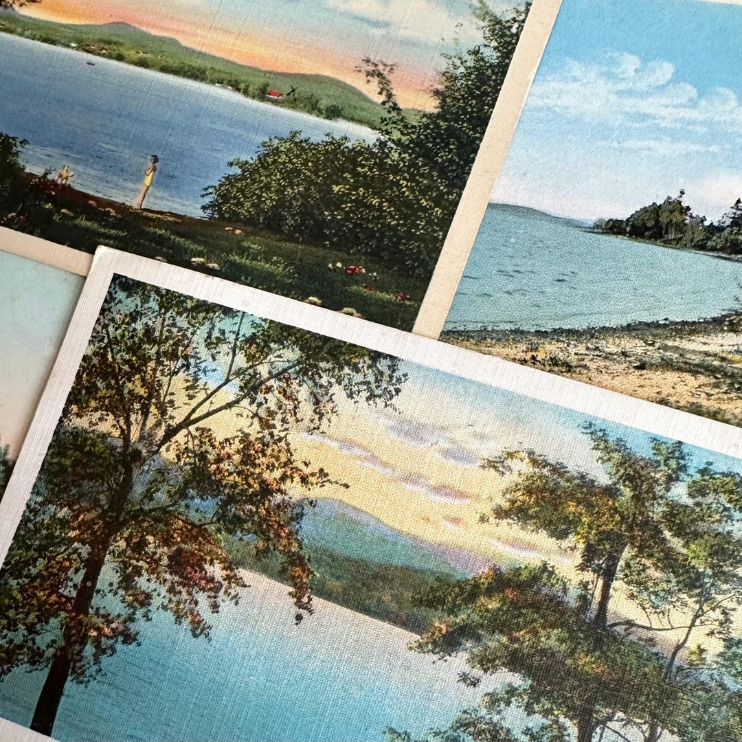 Vintage Lake Postcard Sets: Scenic Water Views - Etsy