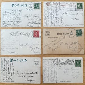 AS SHOWN Set of 6 Early 1900s Postcards, Antique Postcards, Set of Old ...