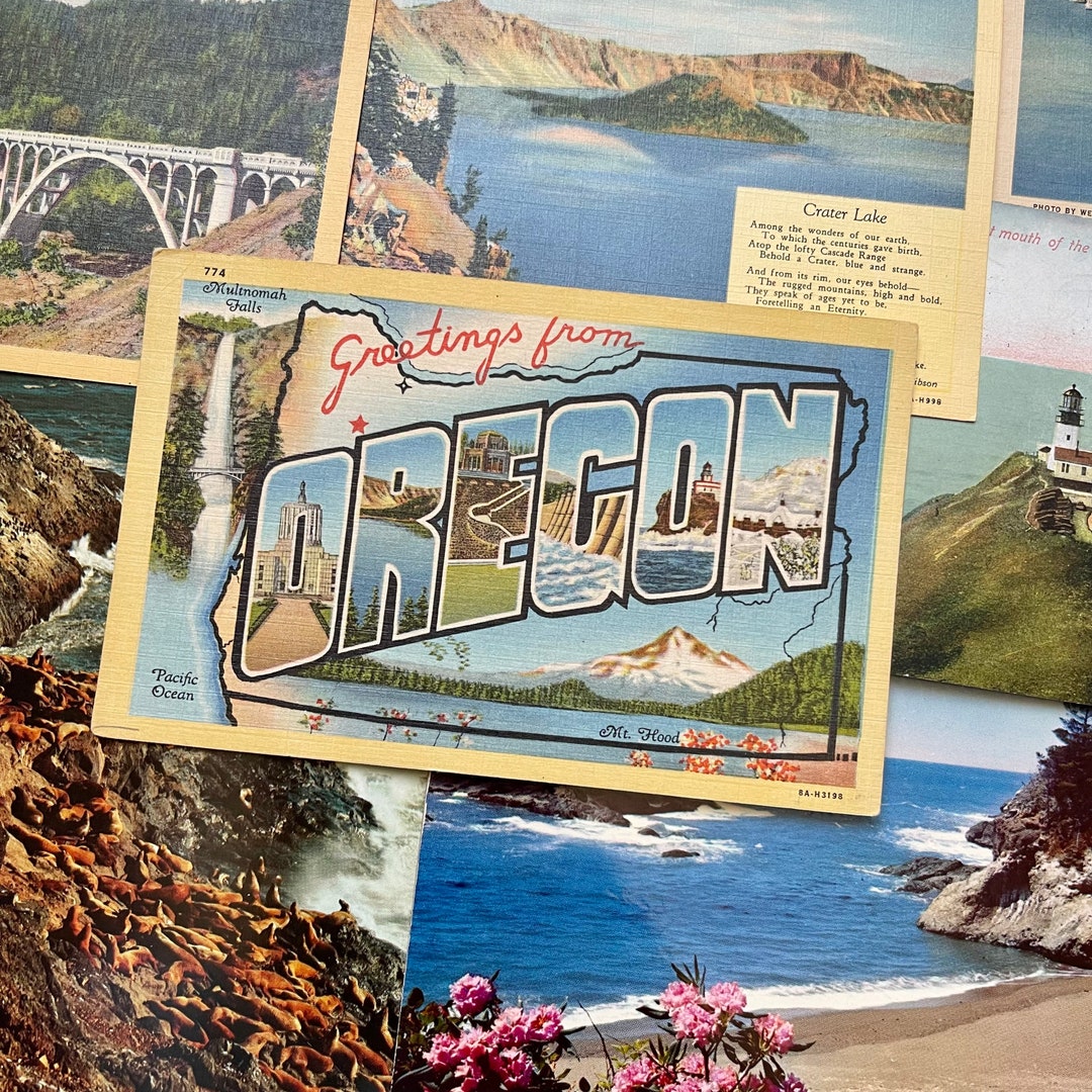Vintage Oregon Postcard Sets, Pacific Northwest Travel - Etsy