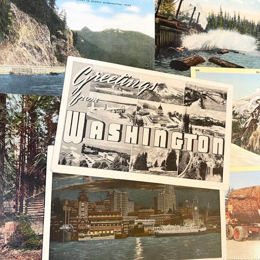 Vintage Washington State Postcard Sets, PNW Pacific Northwest Post Card ...