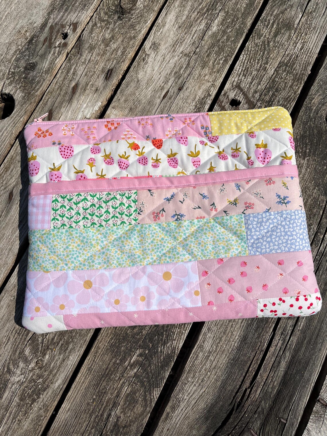 Handmade Quilted Laptop Case With Pocket – One-of-a-kind MacBook ...
