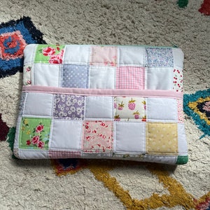 Square White and Pattern Patchwork Quilted Laptop Case Made to Order ...