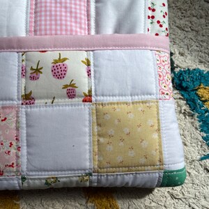 Square White and Pattern Patchwork Quilted Laptop Case Made to Order ...