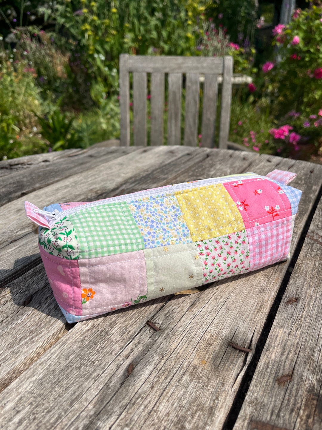 Handmade Patchwork Pencil Case / Make up Bag - Etsy