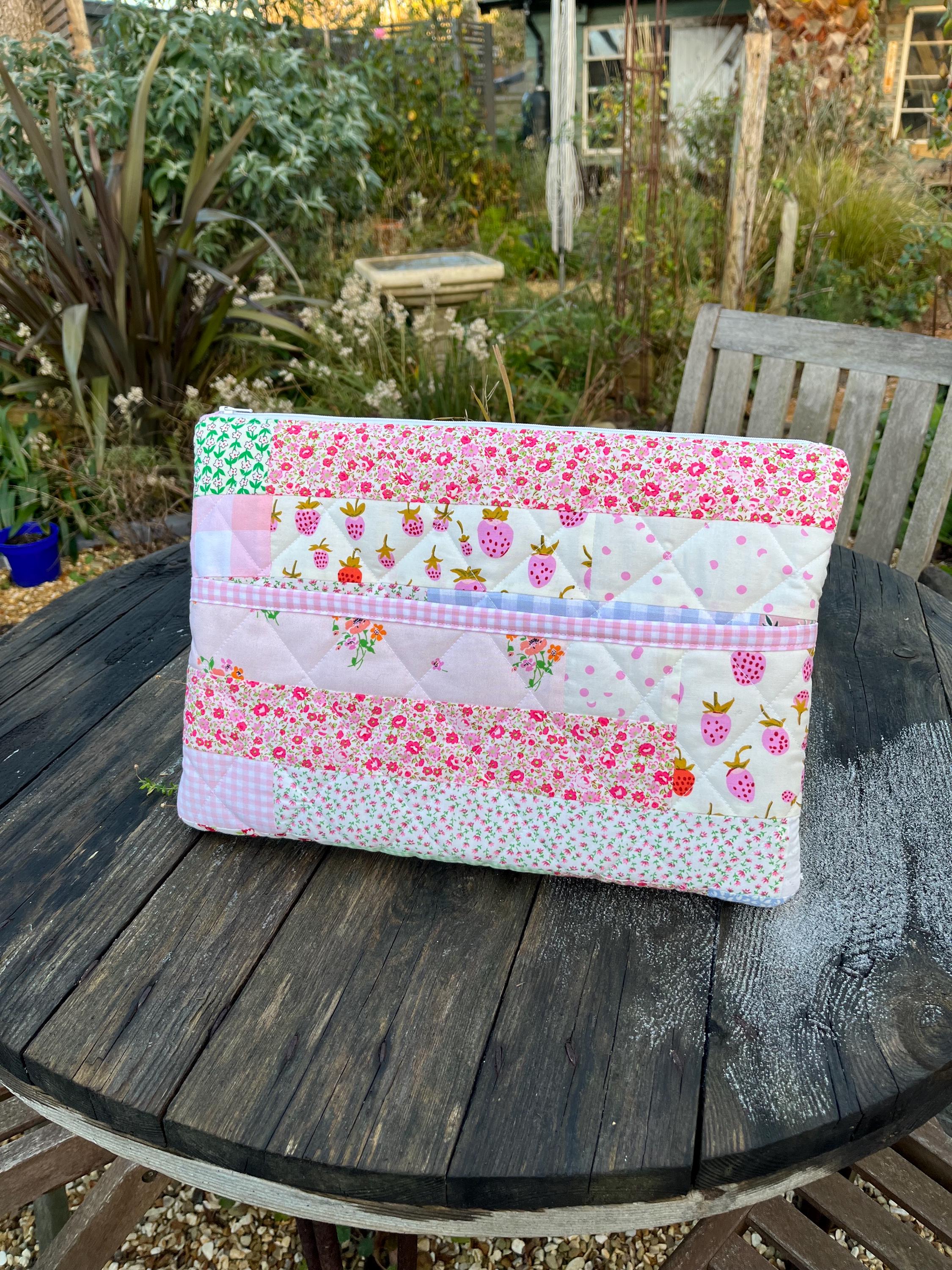 Handmade Quilted Laptop Case With Pocket – One-of-a-kind MacBook ...