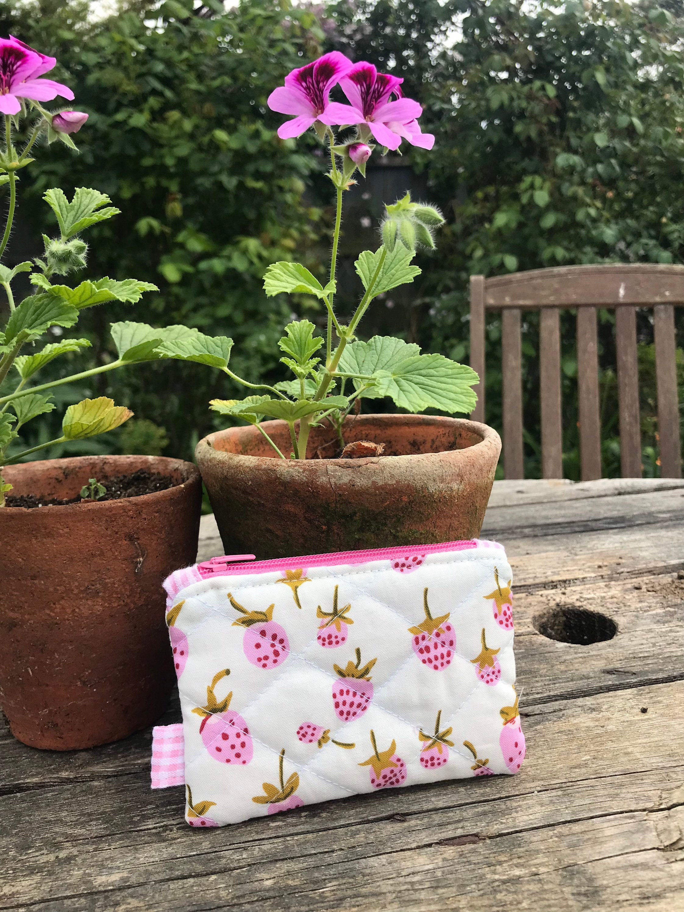 Quilted Strawberry Coin Purse - Etsy