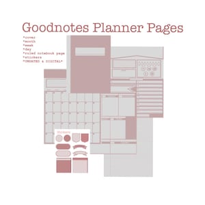 Goodnotes Pink Digital Planner Pages - Etsy
