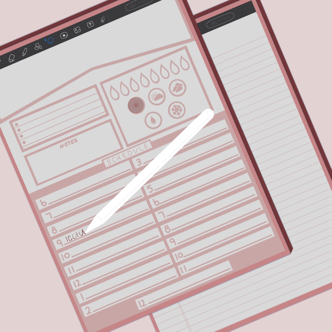 Goodnotes Pink Digital Planner Pages - Etsy
