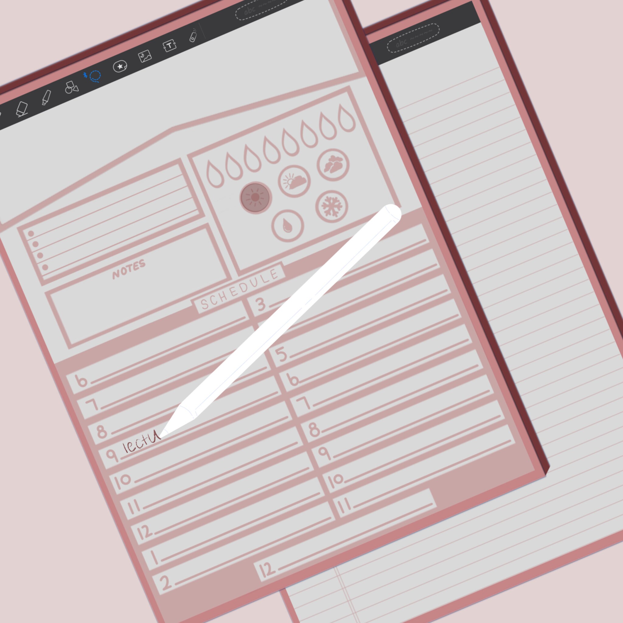 Goodnotes - Pink Digital Planner Pages - Etsy