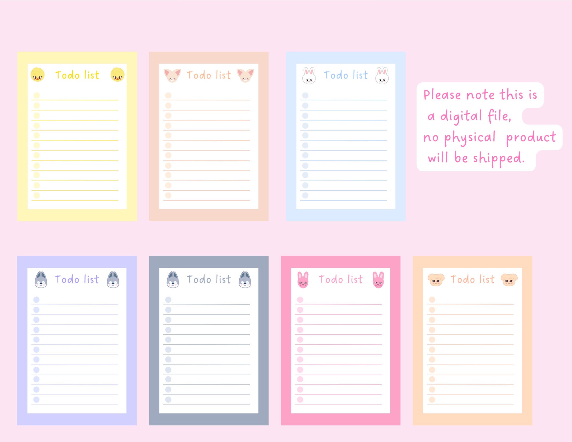 Stray Kids Skzoo Daily Planner - Digital Printable Pdf. - Etsy
