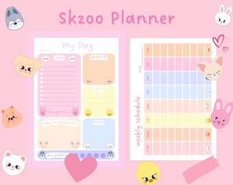 Stray Kids Skzoo Planner Digital Printable Pdf With 2024 Calendar 15 ...