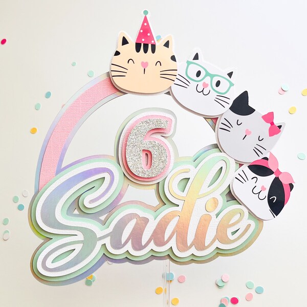 Cat Cake Toppers - Etsy