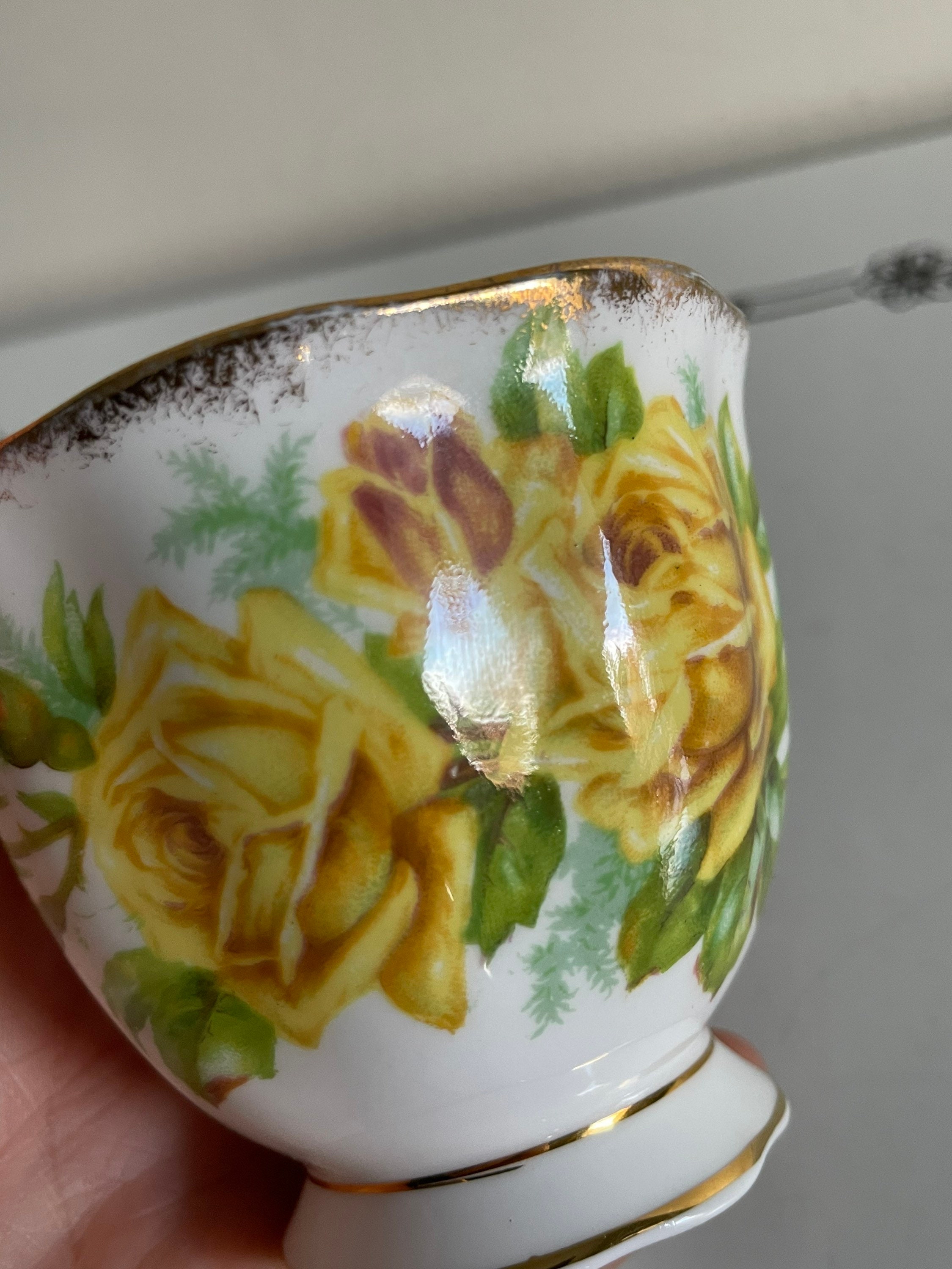 Vintage Royal Albert Tea Rose Pattern Bone China Teacup and - Etsy