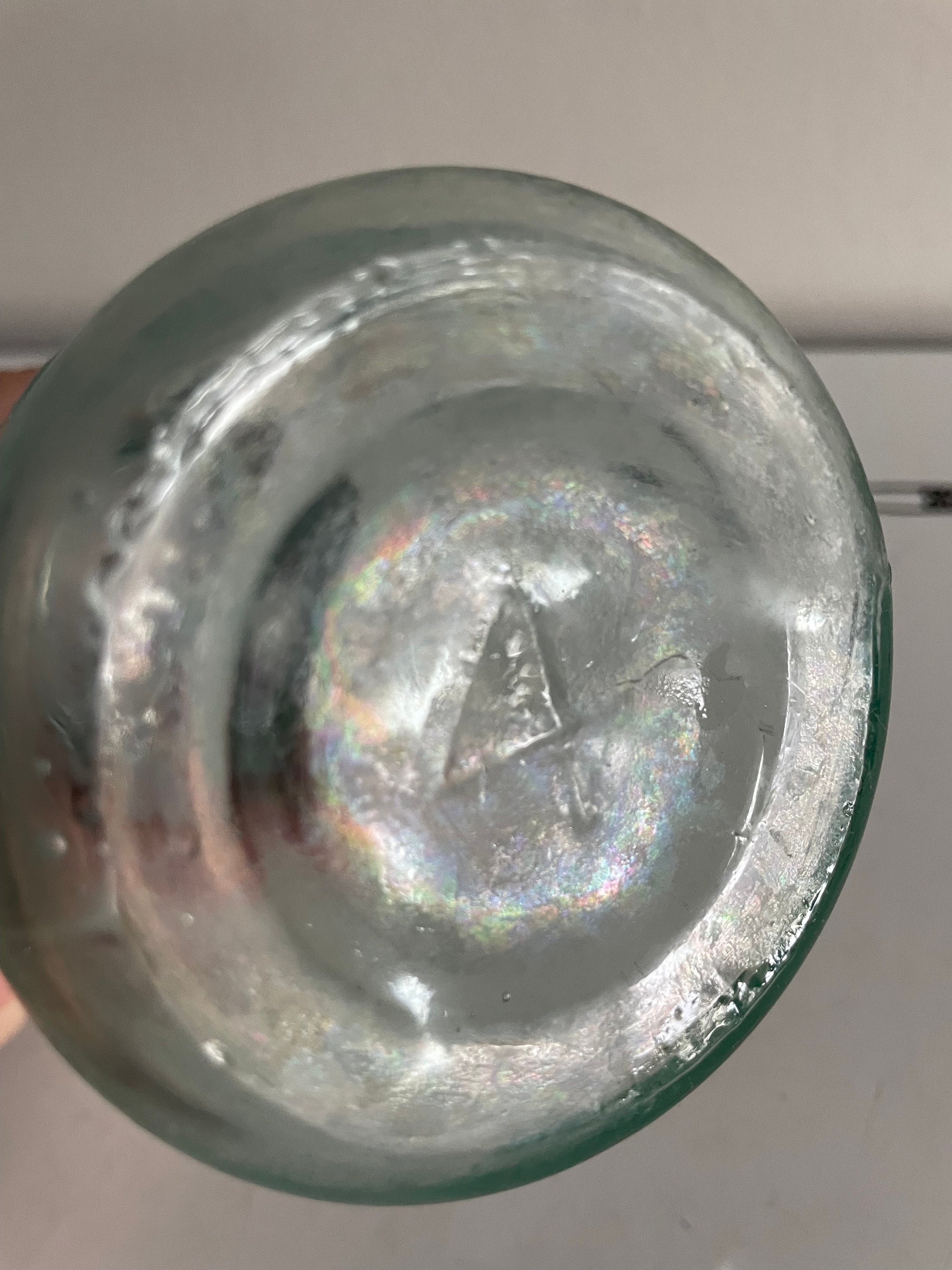 Antique Aqua Glass Midget Crown Mason Canning Jar - Etsy