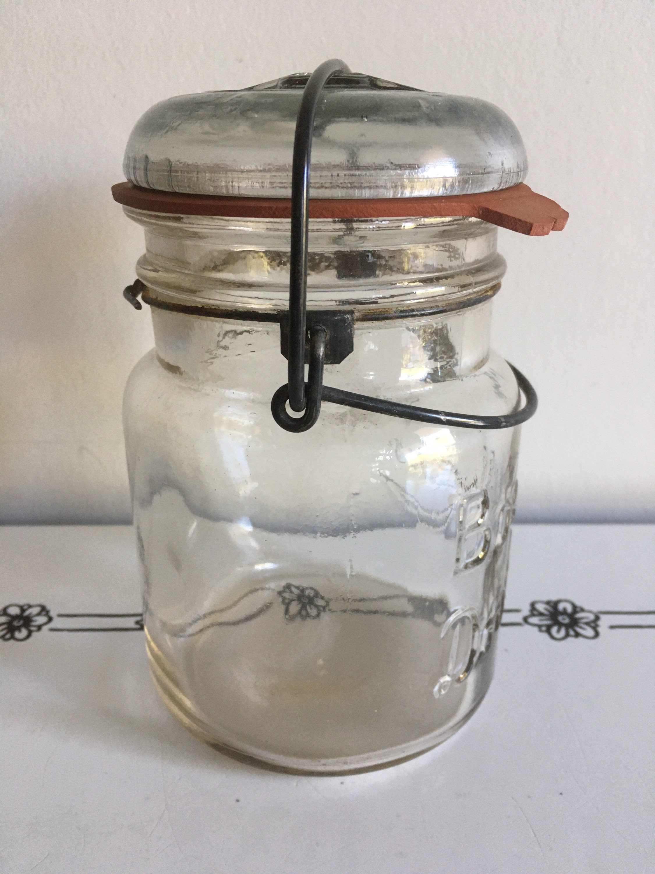 Vintage 1920s BOSCO Double Seal Wire Top Mason Jar - Etsy