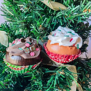 Mini Cupcake Christmas Ornaments - 2 Pack - Etsy