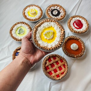 Customizable Fake Mini Pies: Cherry, Blueberry, Lemon, Strawberry, and ...
