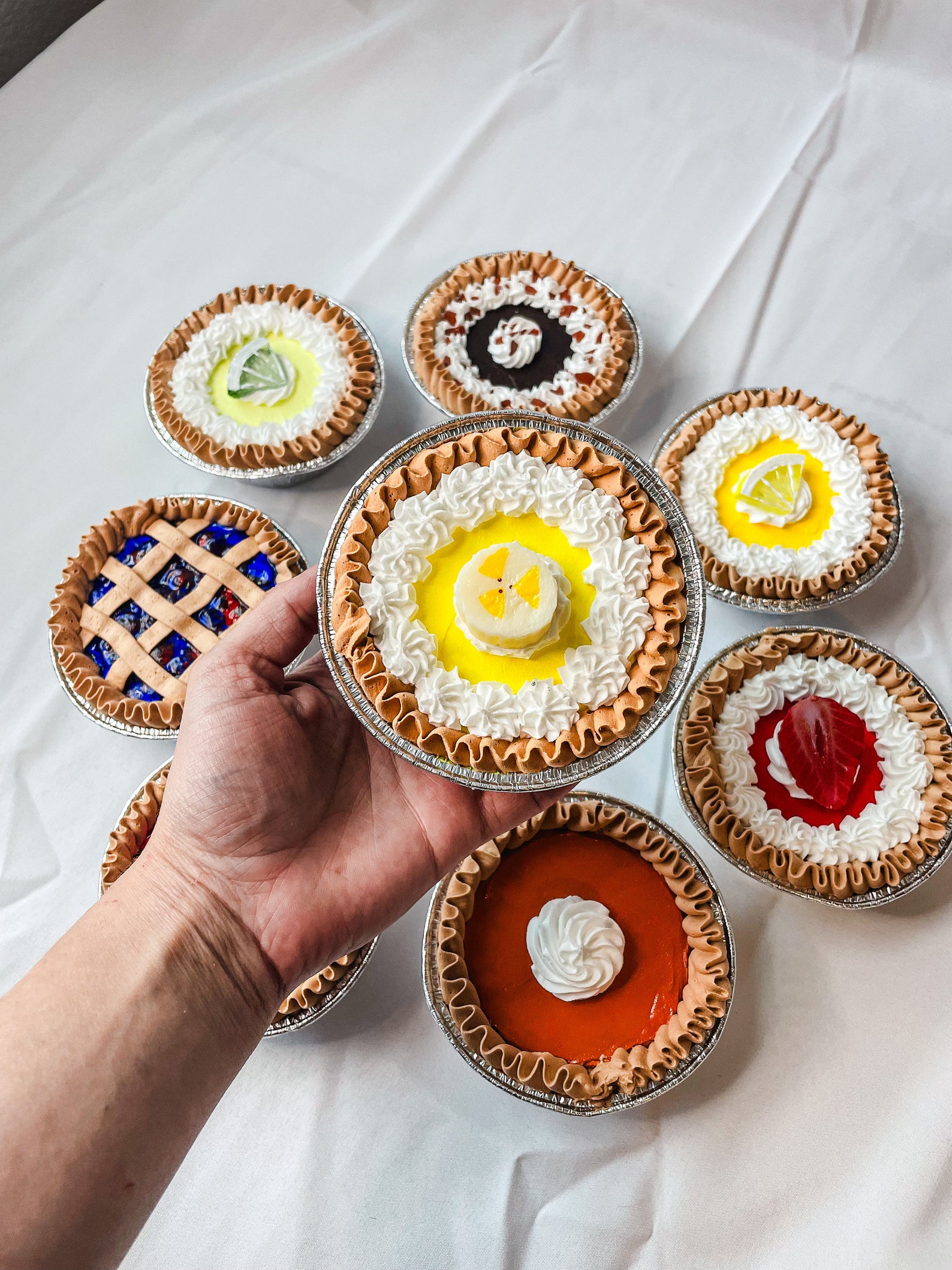 Customizable Fake Mini Pies: Cherry, Blueberry, Lemon, Strawberry, and ...