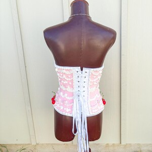 Customizable Cake Corset Couture – Pink and Cherry Topped, Artistic ...
