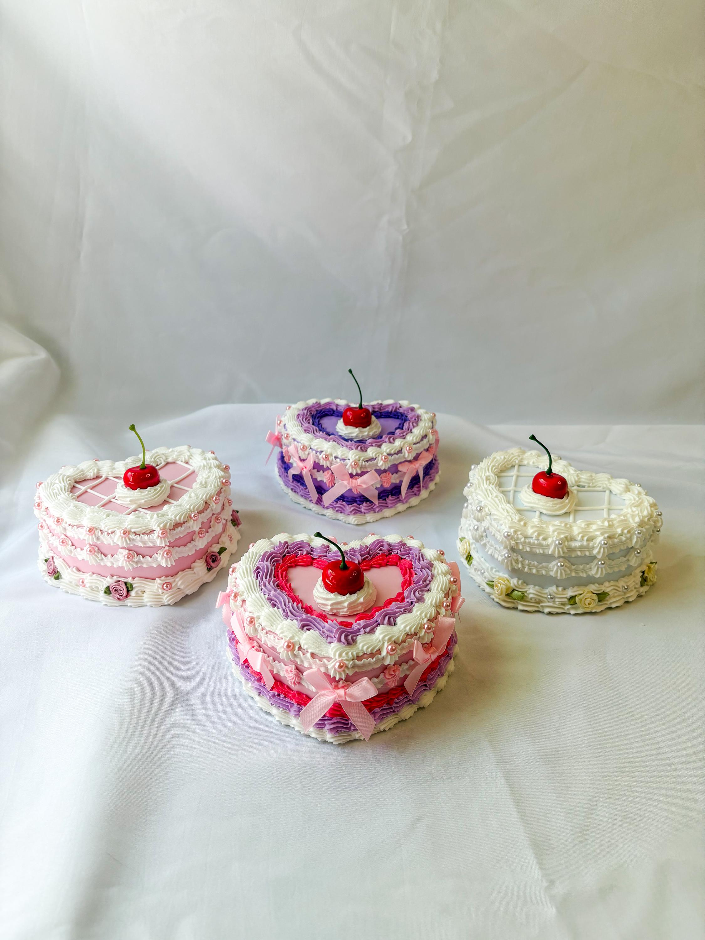 Customizable Heart Fake Cake Jewelry Box With Mirror - Etsy