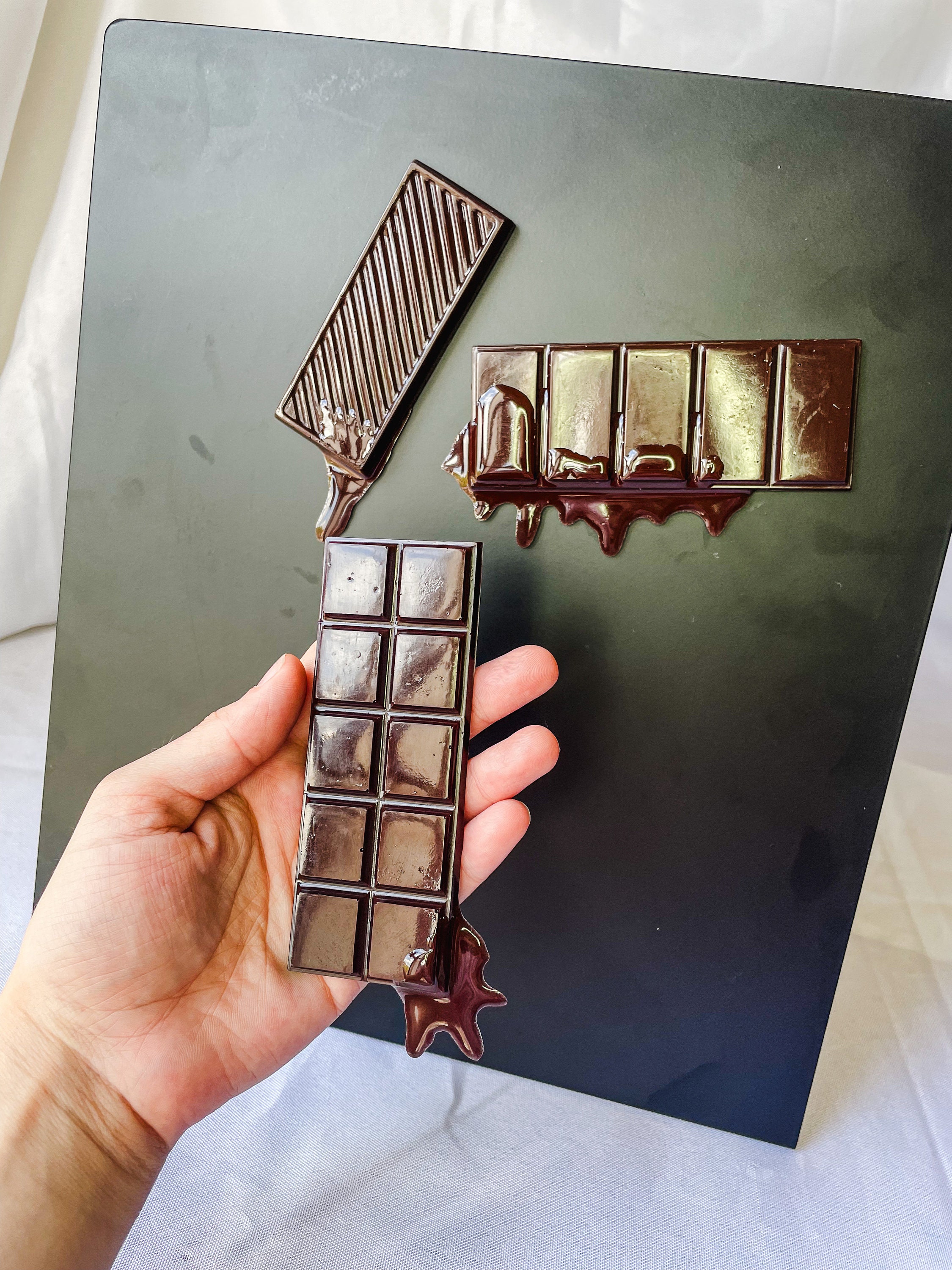 Melted Chocolate Bar Fridge Magnets - 3 Pack - Etsy