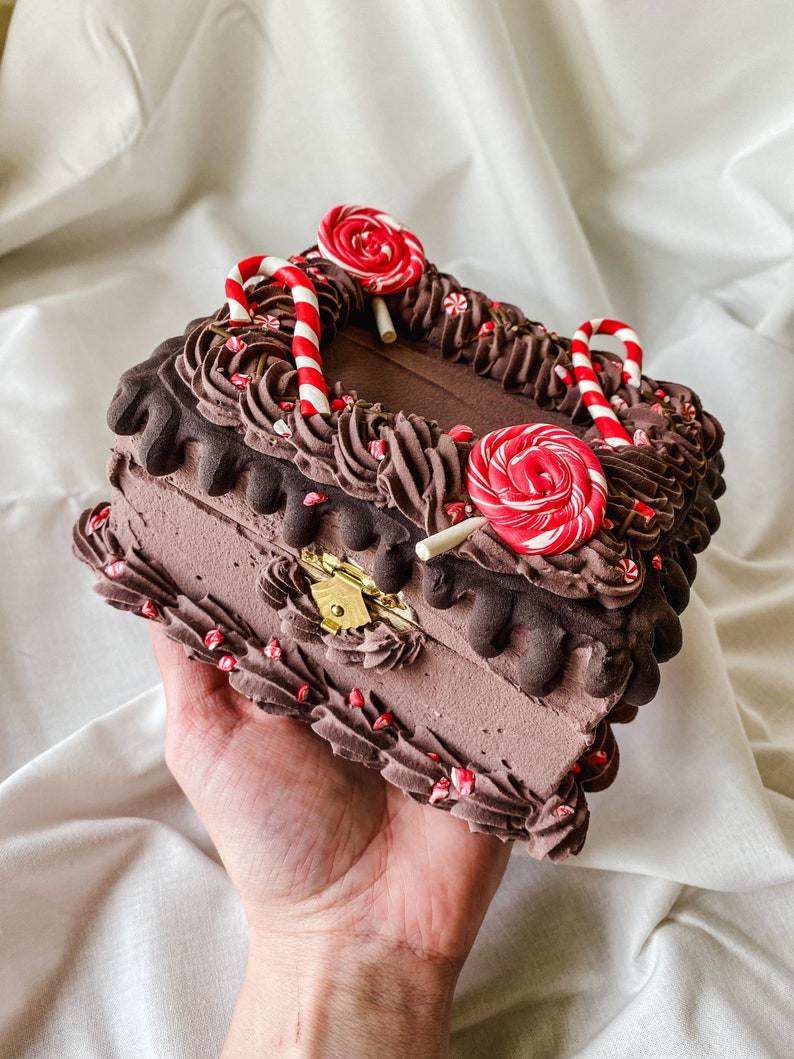 Chocolate Peppermint Fake Cake Box - Etsy