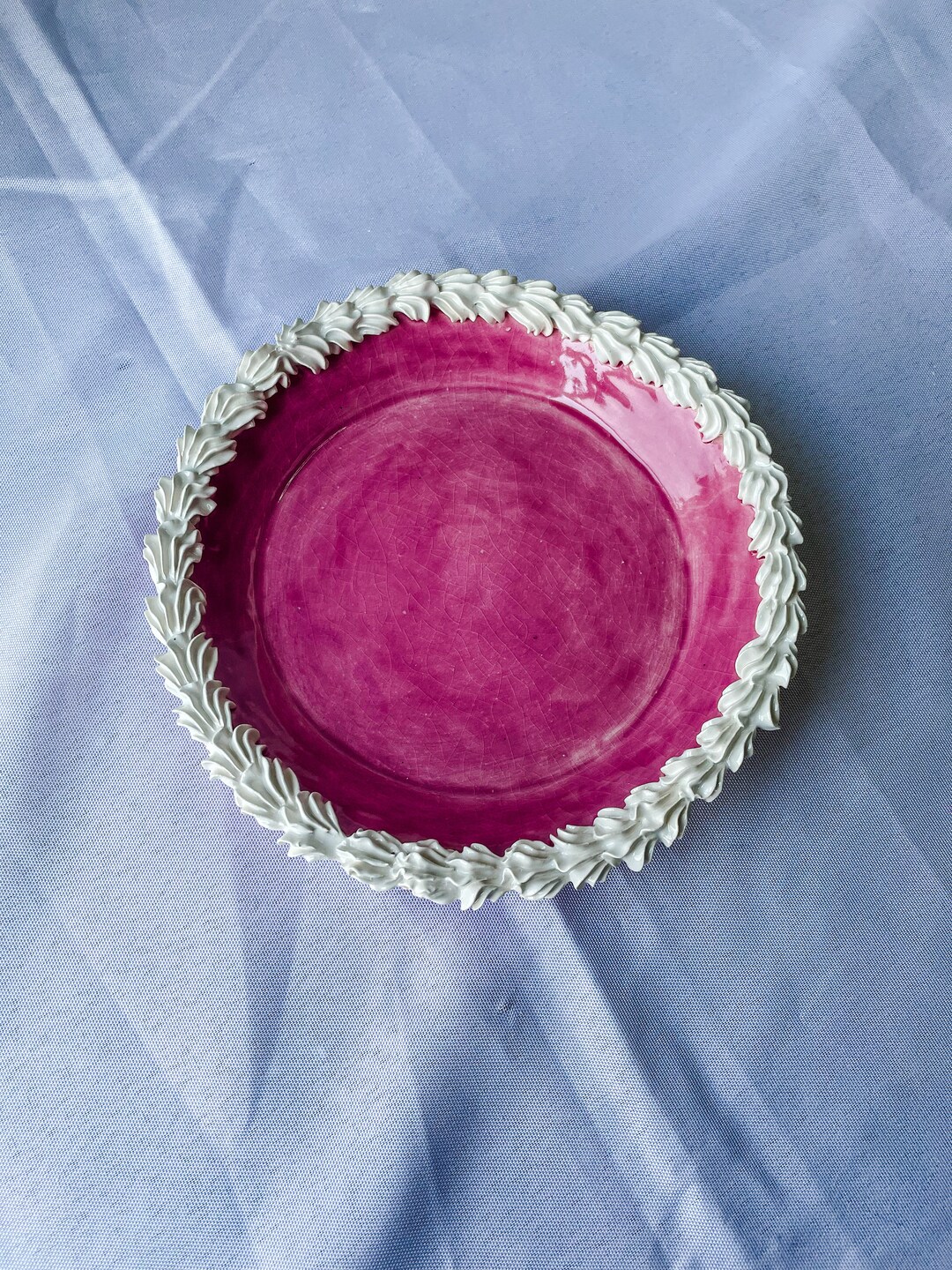 Mini Round Ceramic Cake Tray - Etsy